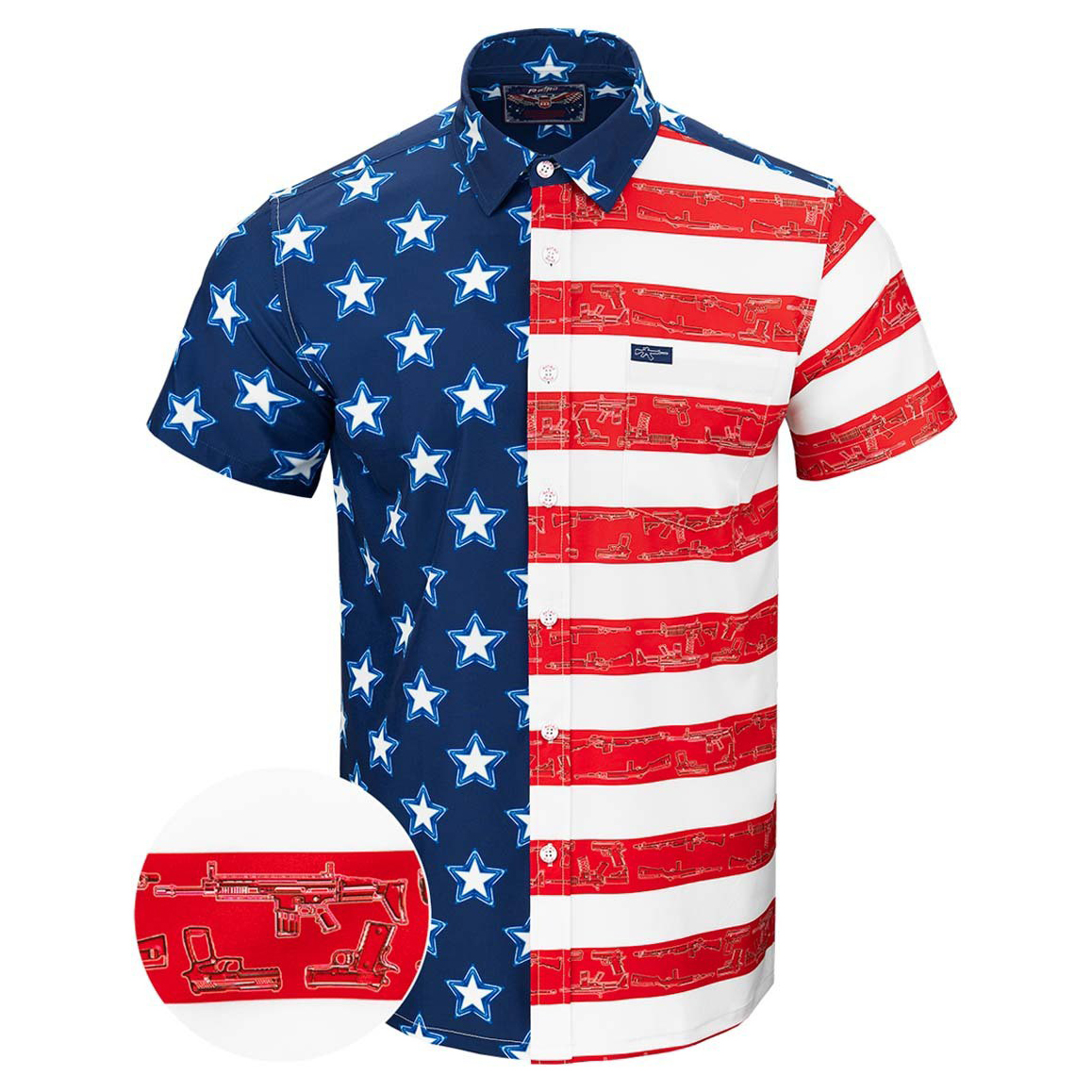 Retro Rifle "Old Glory" Button Down - Shark Coast Tactical