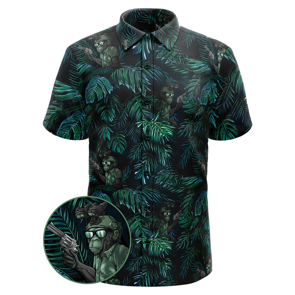Retro Rifle "Chill Chimp" Button Down - Shark Coast Tactical