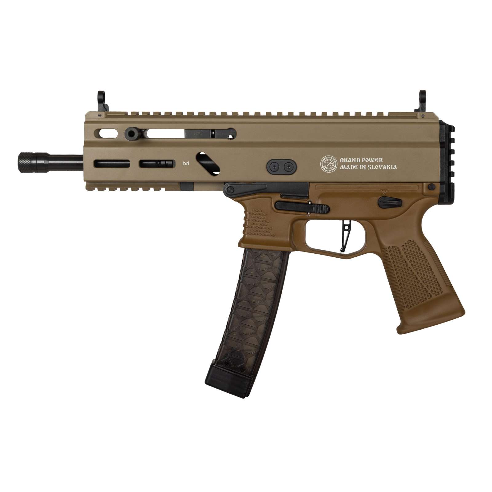 Grand Power Stribog SP9A3 9mm 8" Pistol w/ Brace - FDE - Shark Coast ...